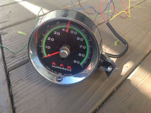 Find VINTAGE RAC TACH TACHOMETER FITS RAT ROD GASSER MUSCLE CAR DIXCO ...