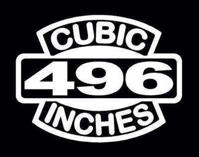 Find 2 V8 496 CUBIC INCHES ENGINE DECAL SET 496 CI BBC EMBLEM STICKERS ...