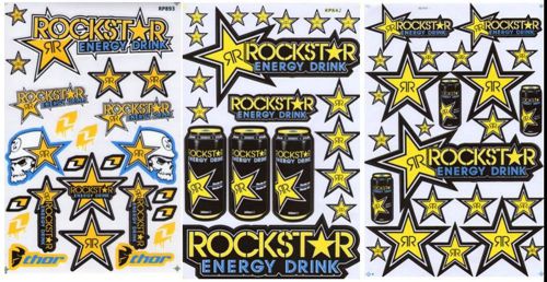Find New Rockstar Energy Motocross ATV Racing stickers/decals 3 sheets ...