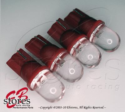 Find 4 x T10 Wedge Red LED Side Light Bulb 193 280 464 in Walnut ...