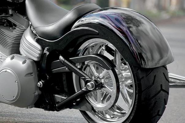Find RWD Strutless Rear Fender Long For Harley Davidson FXCW 08-10 in ...