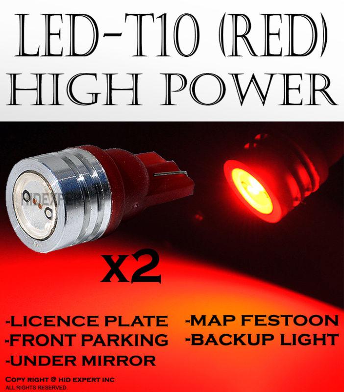 Sell 1 pair T10 Super Red 168 194 2825 LED Interior REAR Map Dome ...