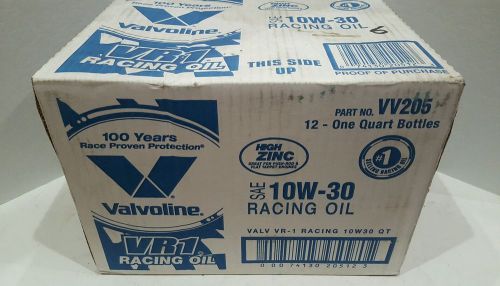Sell Valvoline VV205 VR1 Racing Formula SAE 10W-30 Turbo Approved Motor ...