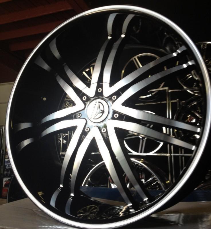 Sell 24" INCH WHEELS RIMS BLACK BW14 6X139.7 AVALANCHE 2001 2002 2003 ...