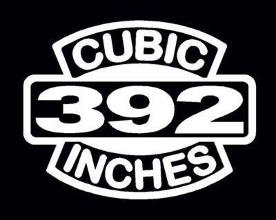 Sell 2 V8 392 CUBIC INCHES ENGINE DECAL SET 392 CI EMBLEM STICKERS in ...