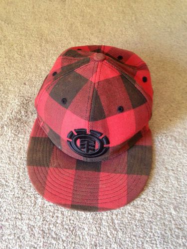 Purchase Element Crowns Red Black Checked Flexfit Ball Cap OSFA in ...