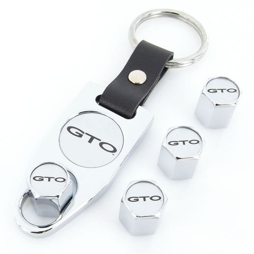 Purchase Pontiac GTO Word Logo Chrome Tire Stem Valve Caps + Wrench Key ...