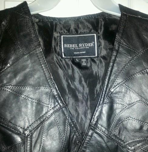 Purchase Rebel Ryder The Collection Women's leather vest size Large in ...