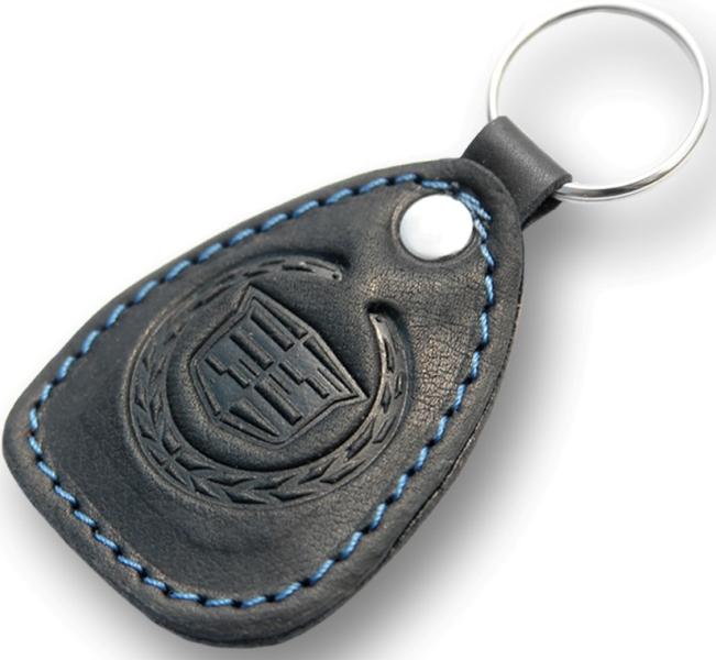 Purchase New Leather Black / Blue Keychain Car Logo Cadillac Auto ...
