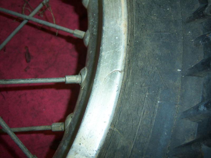 Purchase 76 YAMAHA TT500 TT 500 REAR RIM WHEEL TIRE SPROCKET BRAKE HUB ...