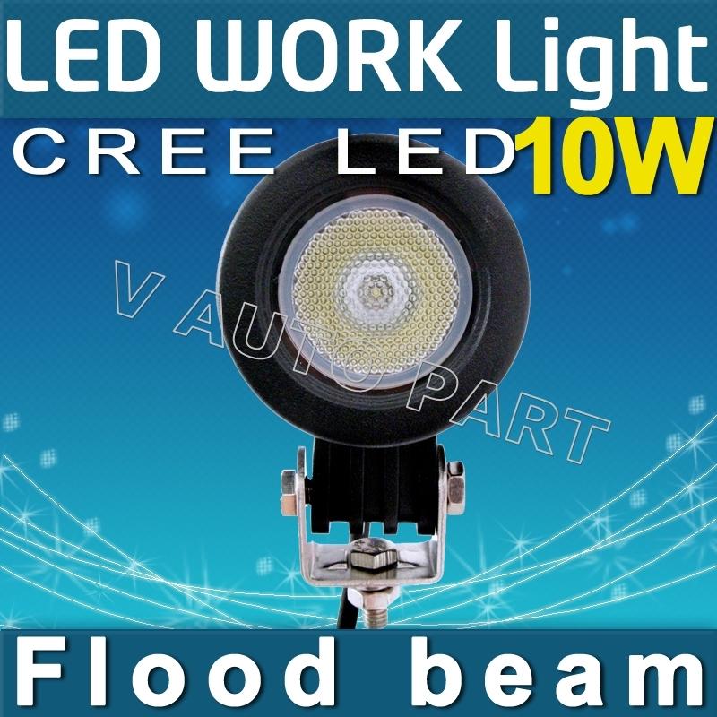 Buy 12V 24V Flood beam Cree LED 10W 800LM Work Light Offroad Vehicle ...