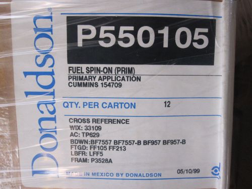 Buy Donaldson P550105 Fuel Filter,CUMMINS #154709 Xref: 33109 FF5376 ...