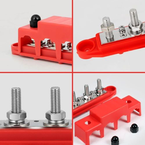 Buy Heart Horse Power Distribution Block Bus Bar 3/8'' Terminal 3/8'', Red+Black in Tampa ...