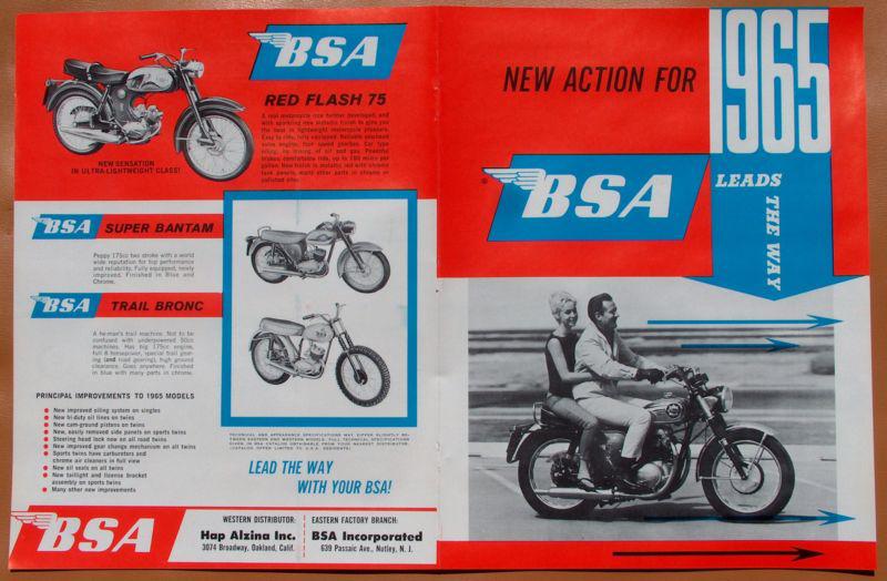 Buy 1267 1965 BSA Motorcycles Model Line Magazine Pull Out Centerfold ...