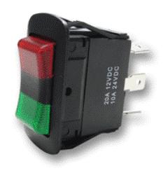 Find Waterproof LED Rocker Switch Rectangular Red and Green SPDT On-Off ...