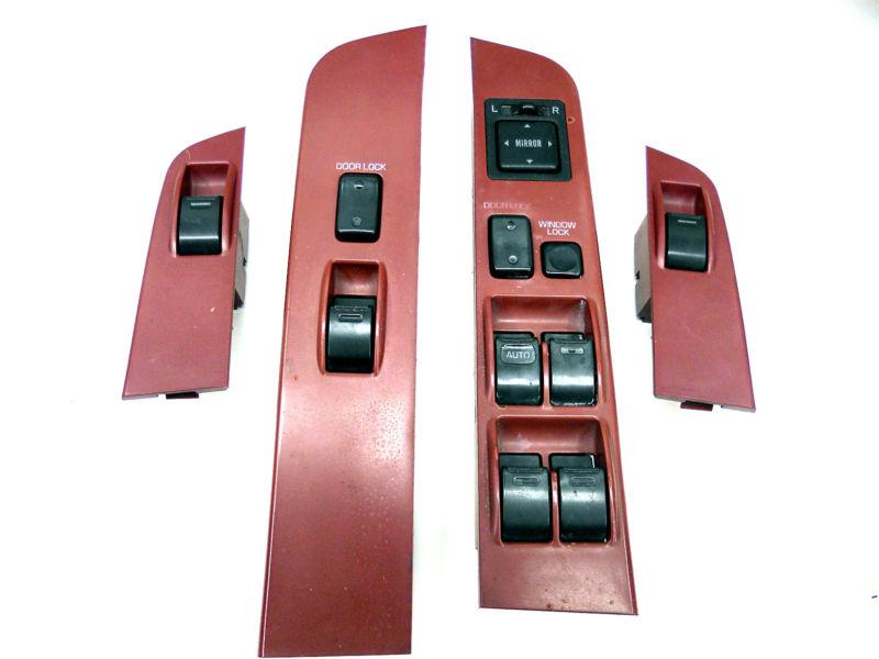 Find 1990-1995 TOYOTA 4RUNNER Power Window Switch Set 4pc Maroon OEM ~n ...