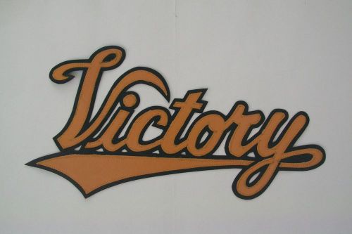 Find Victory Motorcycle 13"synthetic leather back patch gold/black.NEW.UNIQUE in SE Asia, for US ...