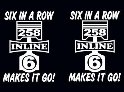Find 258 INLINE 6 PISTON DECAL SET STRAIGHT SIX ENGINE EMBLEM STICKER ...