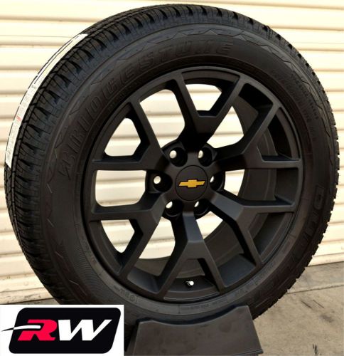 Find 2014 GMC Sierra Wheels Tires Satin Black Rims 20" inch Silverado ...