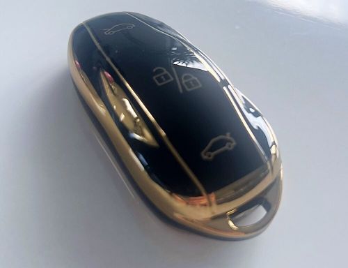 Find Black Gold Remote Key Cover Case Shell for Tesla Model S 3 Y in ...