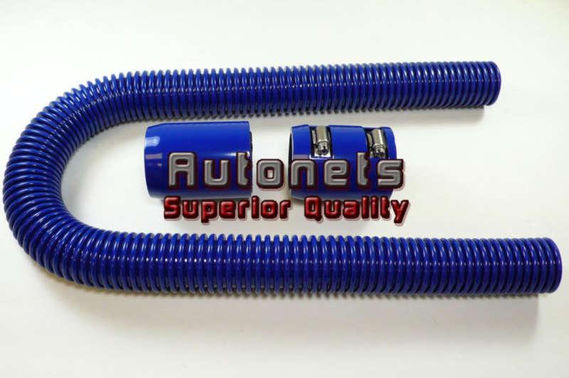Find 36" Blue Stainless Steel Radiator Hose Kit Blue End Cap Street Hot ...