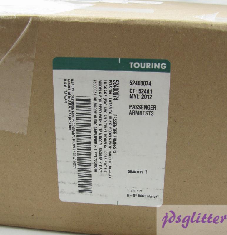 Find Harley-Davidson Tour-Pak Passenger Armrests 52400074 NEW in Howell ...