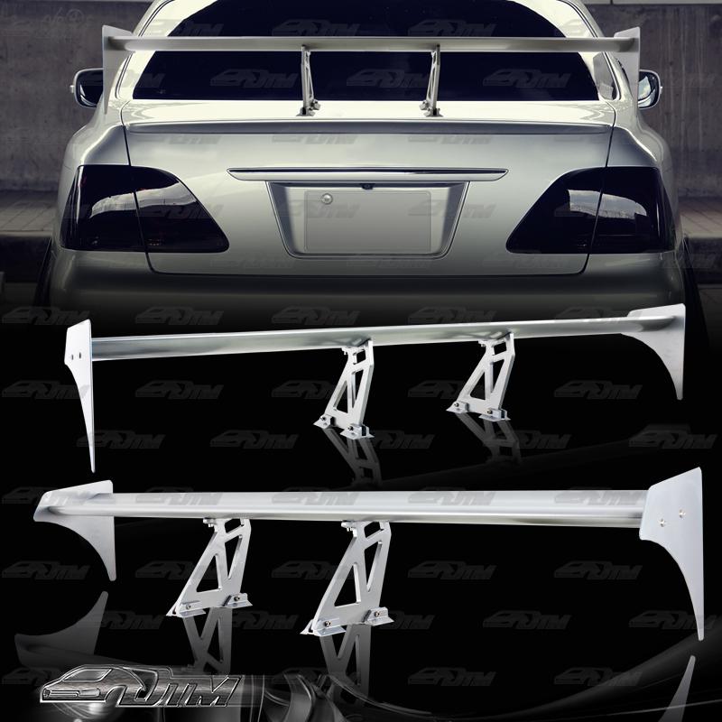 Find Silver Glossy Aluminum Bolt-On 55 Inch GT Style Rear Trunk Spoiler ...