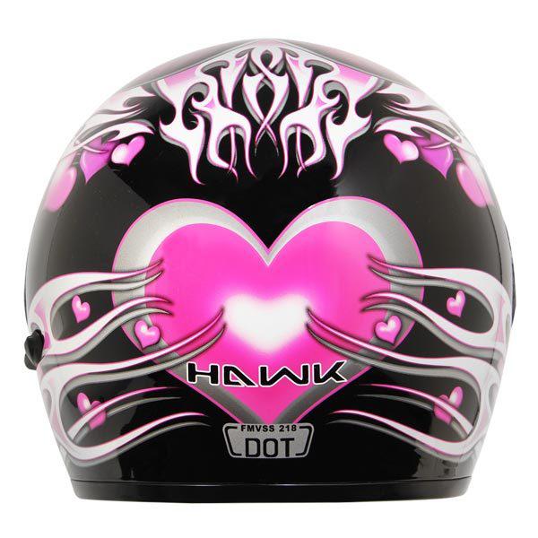 Find NEW Hawk Pink Purple Hearts Modular Helmet Motorcycle Biker XS S M ...
