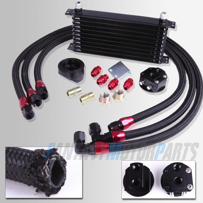 Sell Universal 10 Row Oil Cooler Kit + Oil Relocation Kit M20XP1.5 10AN ...