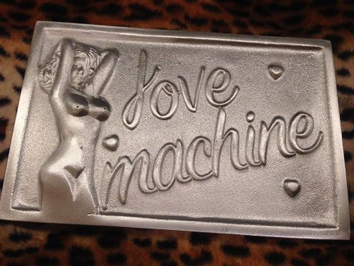 Sell LOVE MACHINE LICENSE PLATE TOPPER TAG rat rod hot CAR CLUB PLAQUE ...