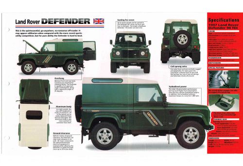 Sell LAND ROVER DEFENDER IMP Brochure: 1997,1996,1995, in Hull ...