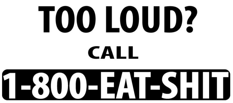 Sell TOO LOUD Funny Decal Laptop Car Window Tablet Vinyl Sticker FREE ...