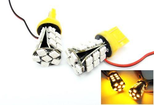 Purchase 7443 24 SMD LED Turn Signal Light blinker 7440 992 Amber No ...
