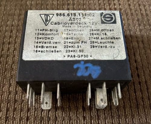 Purchase PORSCHE BOXSTER CONVERTIBLE ROOF TOP CONTROL RELAY 986 986.618 ...