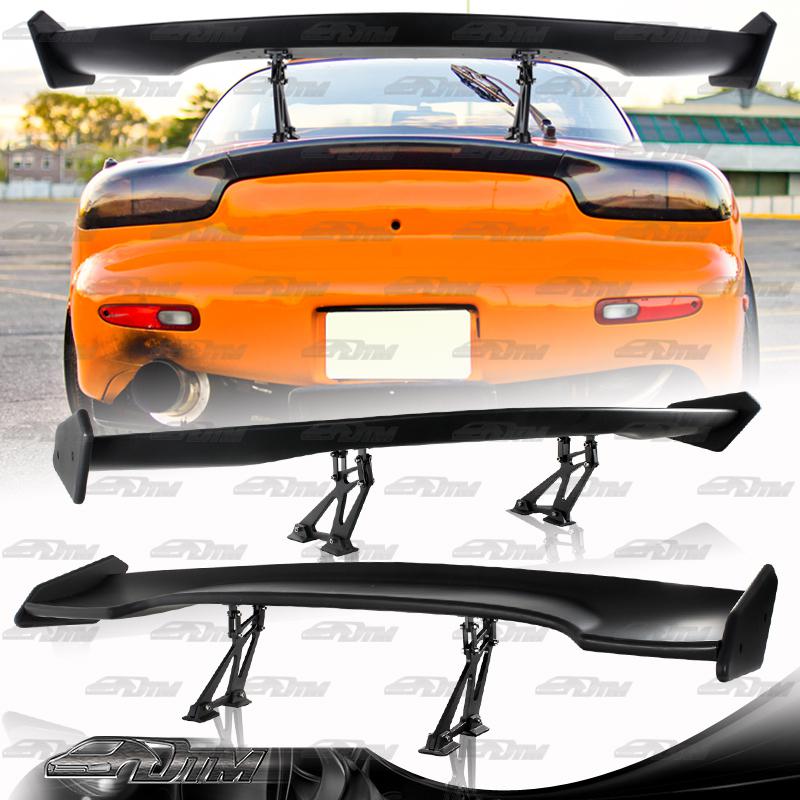 Purchase Universal 57 Inch Wide Wing Span GT Black ABS Plastic Rear ...