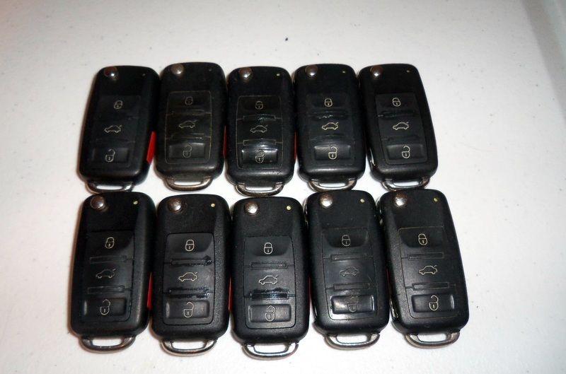 Buy LOT OF 10 VOLKSWAGEN VW FLIP KEY KEYLESS REMOTES FOBS TRANSMITTERS ...