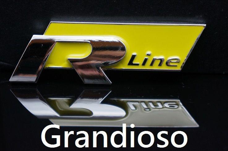 Buy VW R Line badge emblem Golf GTI Jetta Passat Beetle Scirocco CHROME ...