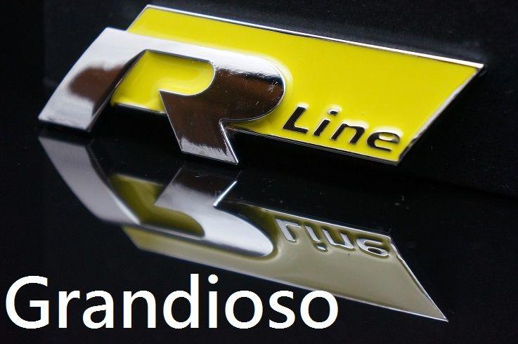 Buy VW R Line badge emblem Golf GTI Jetta Passat Beetle Scirocco CHROME ...
