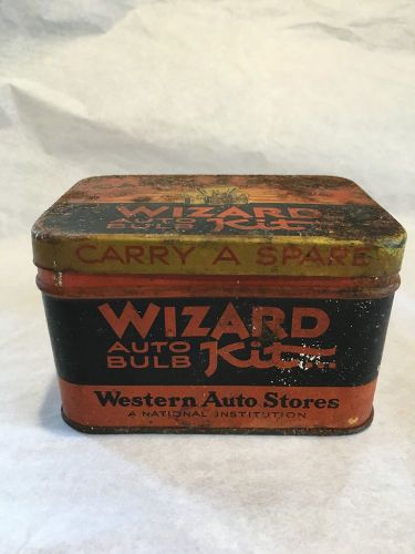 Buy WESTERN AUTO WIZARD ANTIQUE CAR BULB KIT TIN ADVERTISING TIN ...