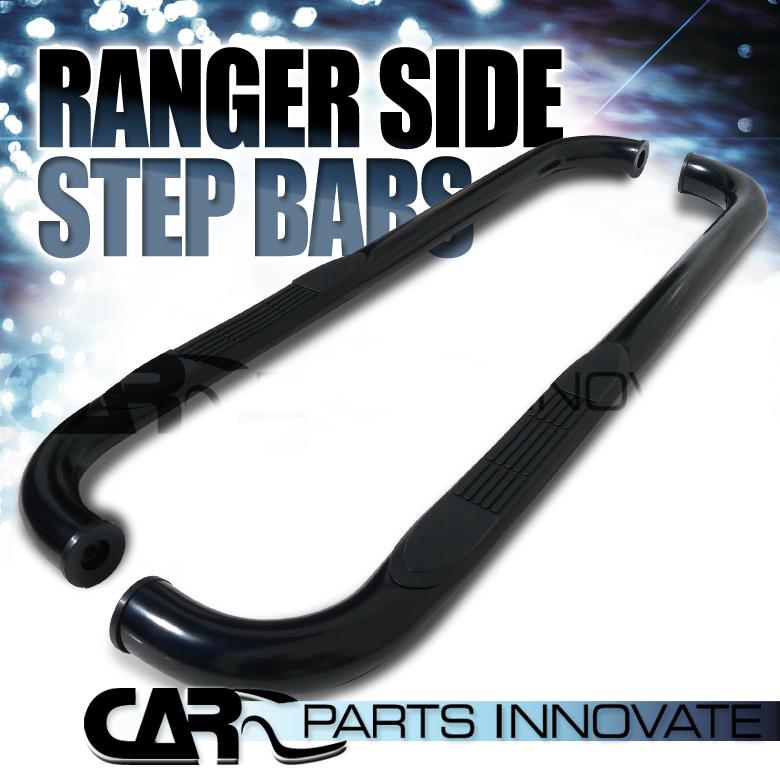 Buy 98-11 FORD RANGER 2DR SUPERCAB 3" BLACK STAINLESS STEEL SIDE STEP ...