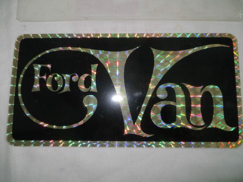 Buy VINTAGE FORD VAN CUSTOM LICENSE PLATE-PRISM NOS Bubble windows ...