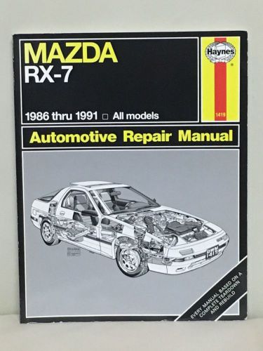 Find 1986 1987 1988 1989 1990 1991 Mazda RX-7 Haynes repair manual in Los Angeles, California ...