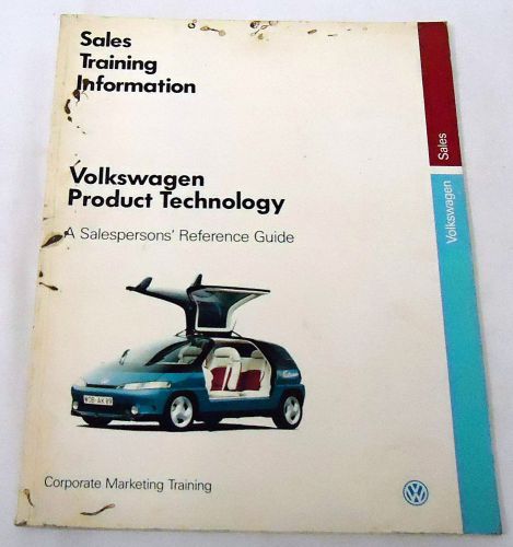 Sell VOLKSWAGEN PRODUCT TECHNOLOGY Reference Guide VW Sales Training ...