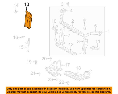 Sell TOYOTA OEM Radiator Support-Cover 5328952010 in Union City ...