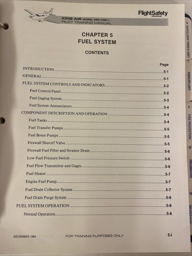 Sell Flight Safety International King Air Pilot Training Manual Models C90/C90-1 in AL, United ...
