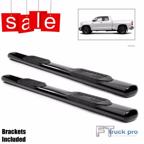 Purchase 2007-2016 TOYOTA TUNDRA DOUBLE CAB 5" OVAL BLACK NERF BAR SIDE ...