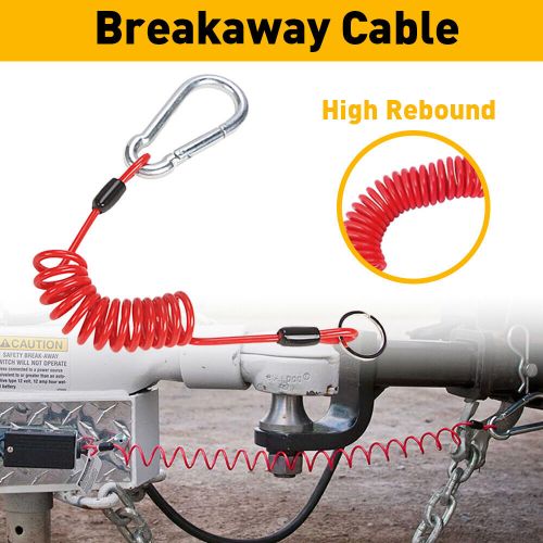 Purchase 6ft Breakaway Trailer Cable Trailer Spring Safety Rope Coiled ...