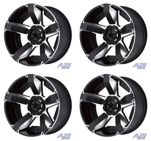 Buy Set 4 17" XD Series Rockstar II Black Machined Chevy GMC Truck ...