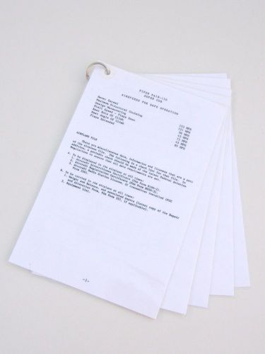 Buy Piper PA-18-150 Super Cub Pilot's Check List Quick Reference ...