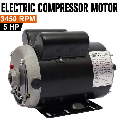 Buy Air Compressor Electric Motor 5 Hp Spl Horsepower Single Phase 5/8 ...